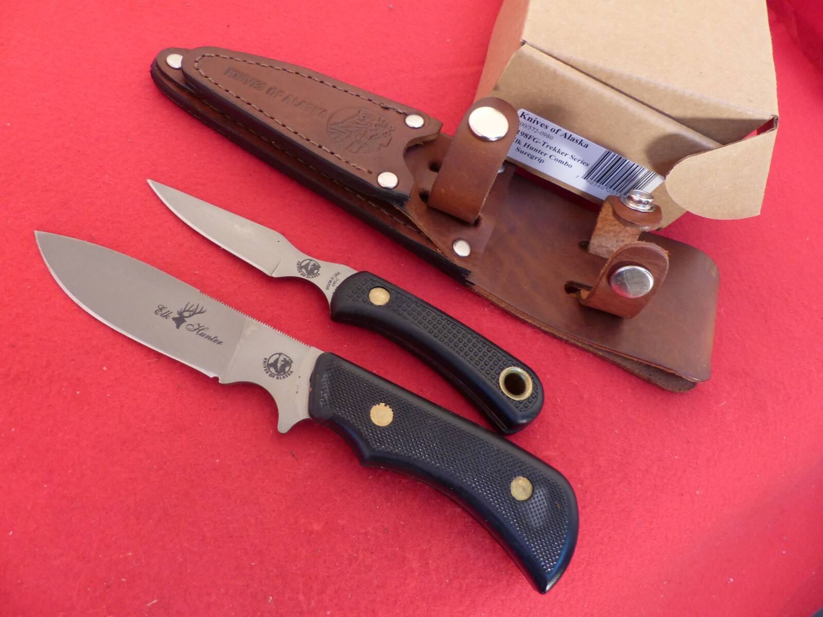 Knives of Alaska 00198FG elk hunter piggyback set Fixed Blade Sheath ...
