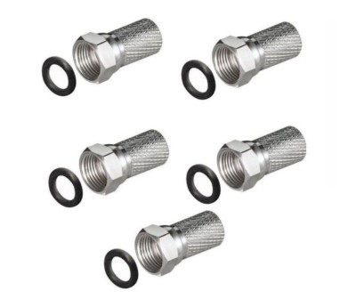 TWIST F PLUG CONNECTOR SATELLITE TV AERIAL COAX CABLE SKY HD FREESAT 5 ...