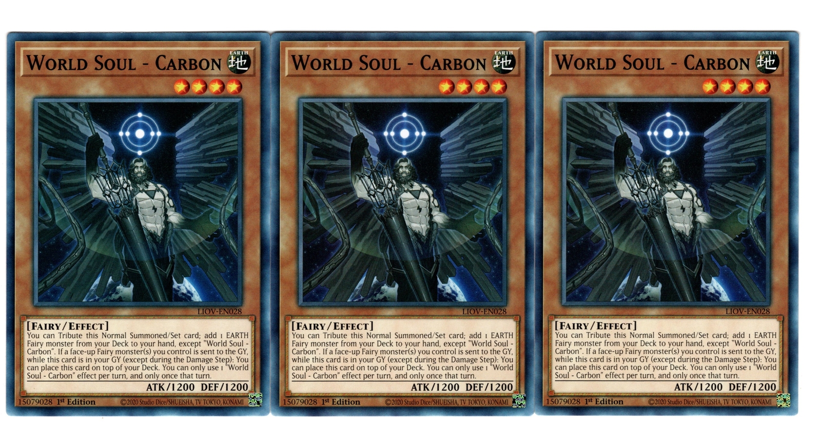 Yugioh- 3X World Soul - Carbon - Common - 1st Edition - LIOV-EN028 ...
