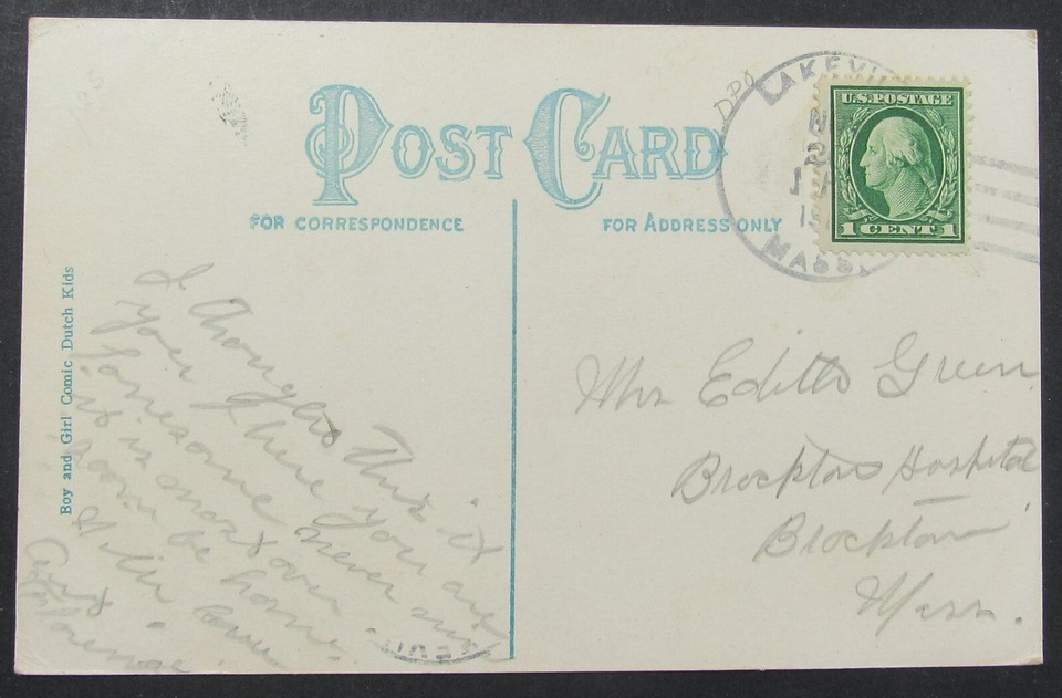 Sad Dutch Girl Lonesome Vintage Postcard Posted | eBay