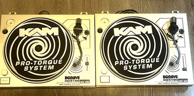 2 X KAM BDX 100 DJ TURNTABLES (PAIR) - 12" VINYL RECORD TURNTABLE DECKS ...
