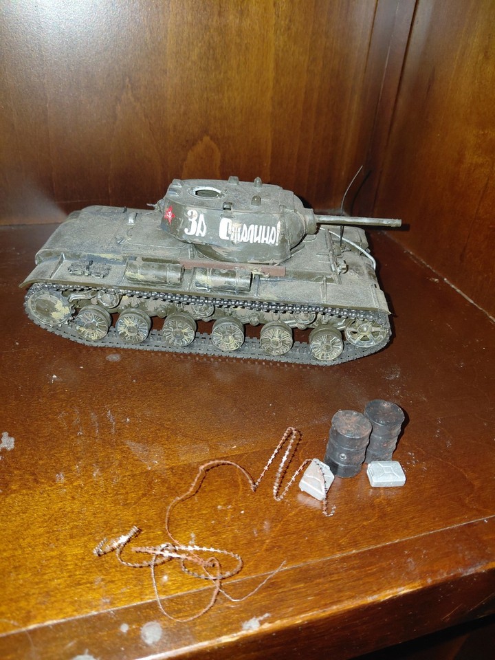 BUILT TAMIYA RUSSIAN KV-I TANK 1/35 SCALE MODEL KIT | eBay