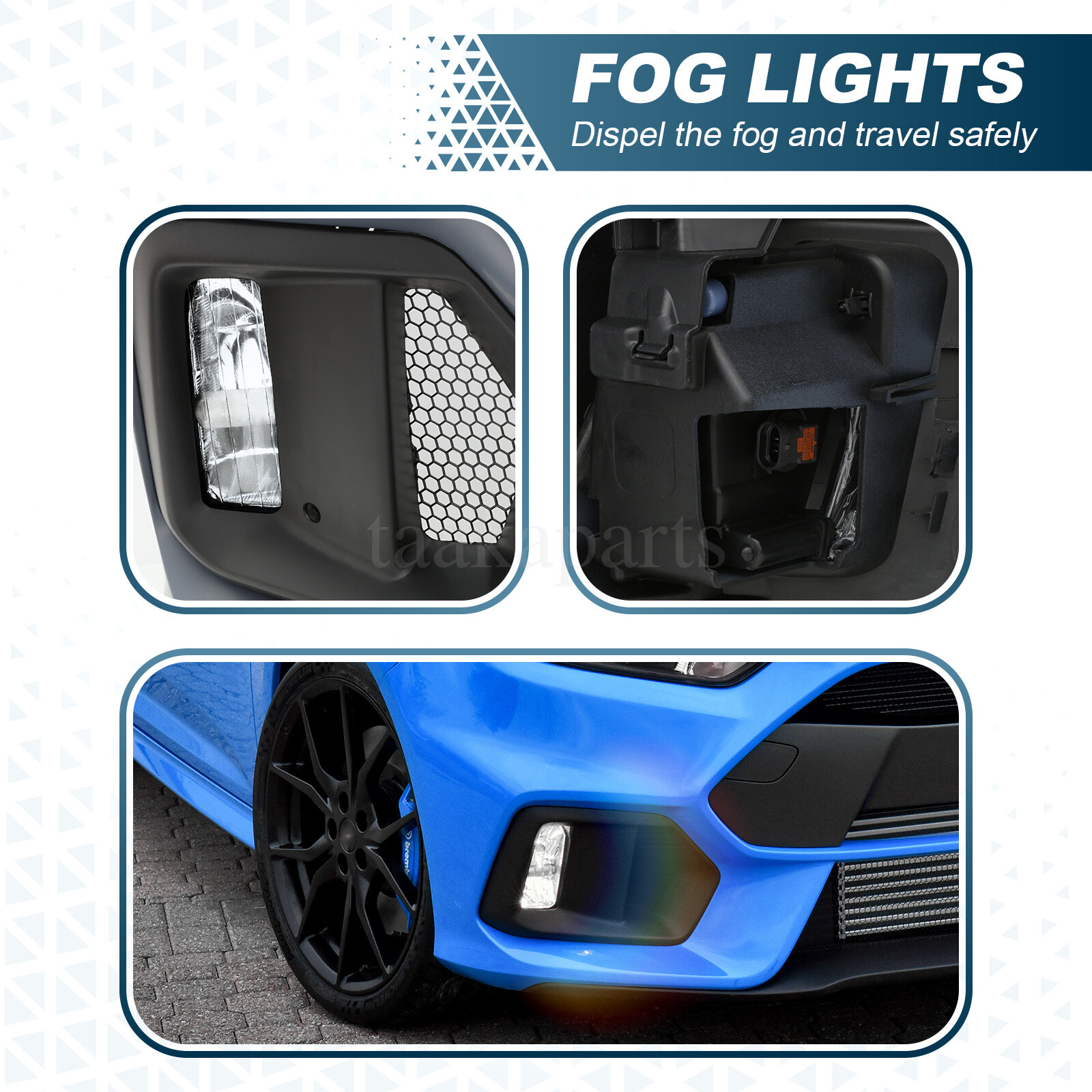 Front Bumper Cover Kit W/ Fog Light Upper Grill For 2015 2016 2017 Ford ...