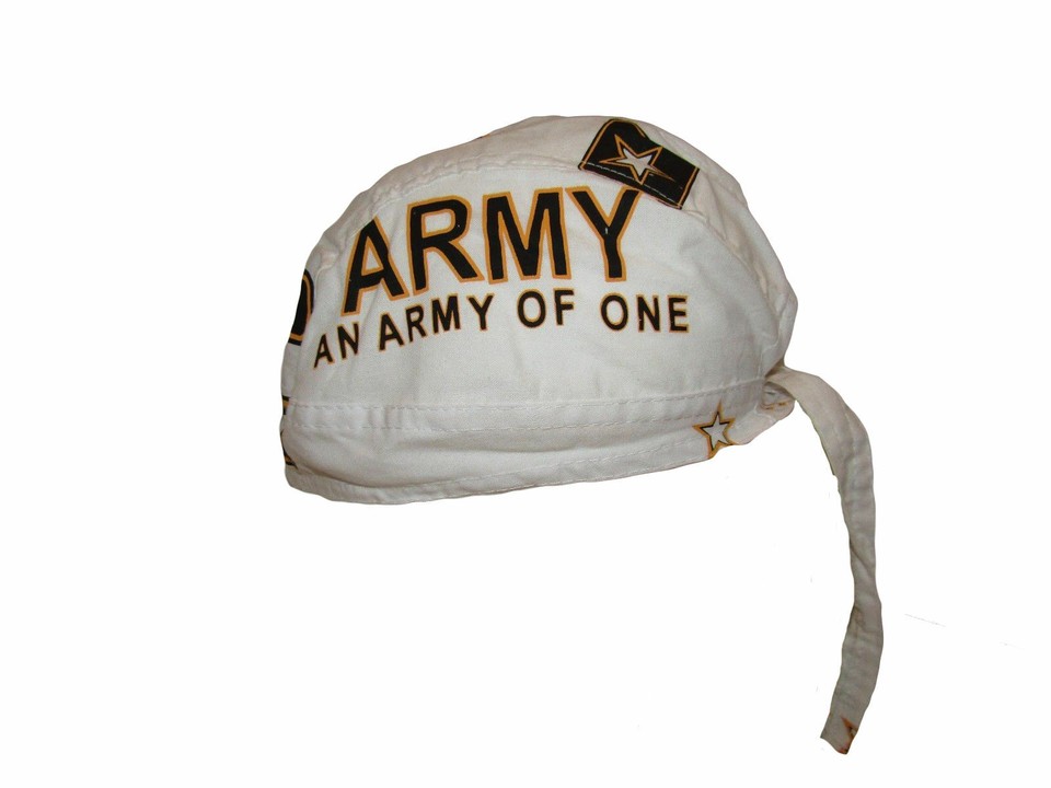 US Army An Army Of One White Do Rag Doo Rag Skull Cap Head Wrap | eBay