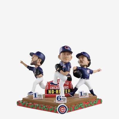 Chicago Cubs No-Hitter Mini Bobblehead Zach Davies Tepera Chafin Craig ...
