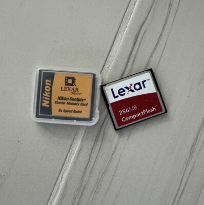 Lexar Media 256MB & 16MB Compact Flash Memory Card 8x Speed Old Digital ...