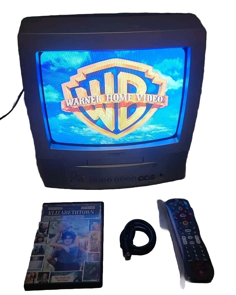 TOSHIBA MD13P1 13" CRT TV/DVD COMBO RETRO GAMING Monitor + Remote ...