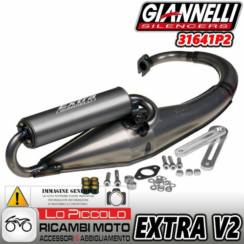 Marmitta giannelli Extra V2 scooter omologata per MBK Booster Yamaha ...