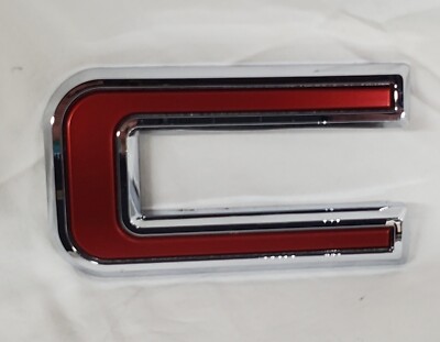 GENUINE OEM 2019-2023 GMC SIERRA TAIL GATE RED LETTER "C" EMBLEM ...