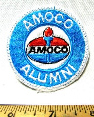 Vintage Amoco Alumni Jacket Patch Oil Gas Petroleum Industry Torch Logo ...