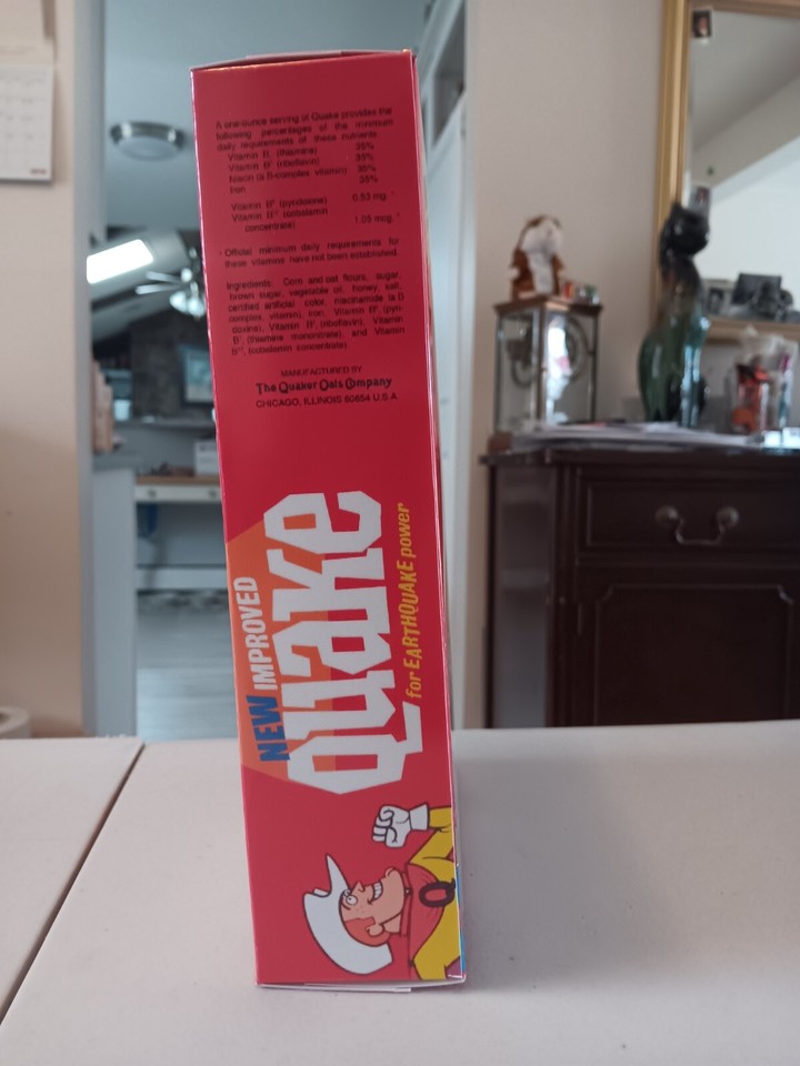 1970s Quake Cereal Box. Quakemobile Inside. 🌟REPRODUCTION 🌟 | eBay