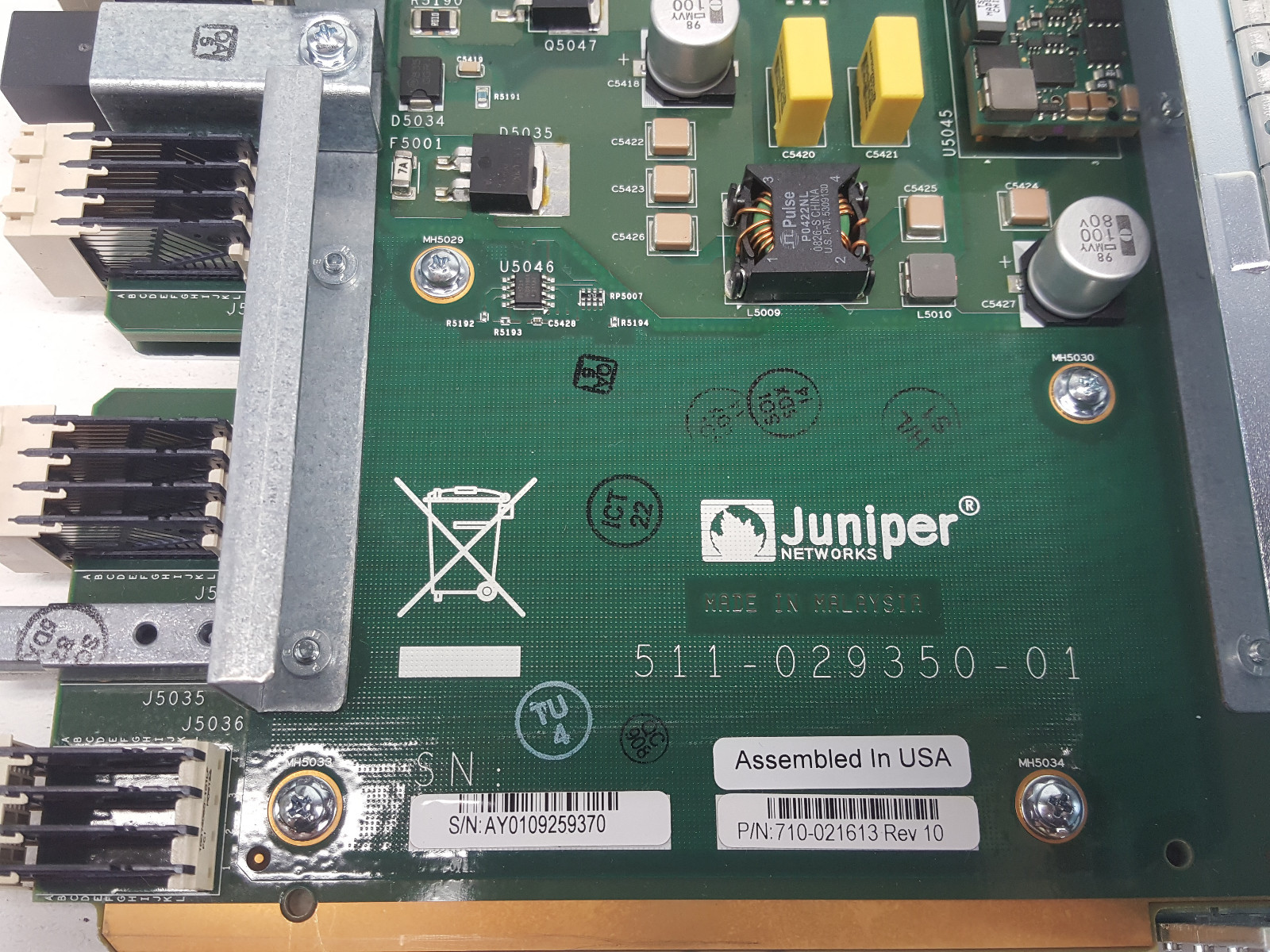 Juniper Networks EX8216-SF320 Switch Fabric Module For EX8216 PN: 710 ...