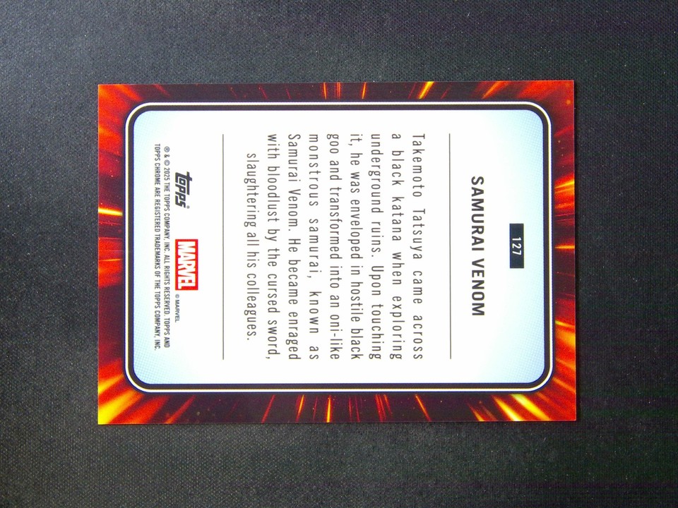 2025 Topps Chrome Marvel Comics Samurai Venom #127 1st Spider Web /399 ...
