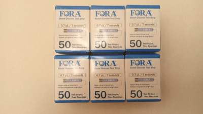 300CT FORA Blood Glucose Test Strips V10 D10 D20 V12 Premium V12 Exp 11 ...