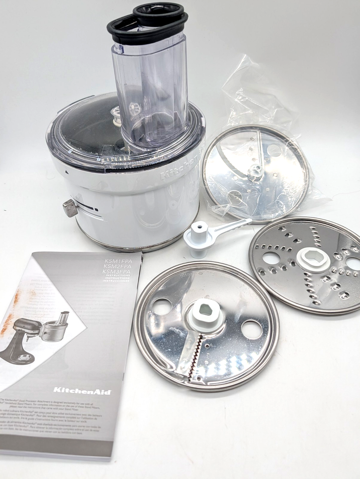 KitchenAid Mixer Food Processor Attachment Kit KSM1FPA Slice Shred ...