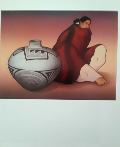 R.C.Gorman Print-"ANASAZI JAR"-Native American -Southwest Art -11x 9.5 ...