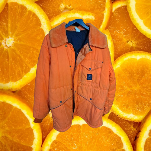 Vintage Orange Insulated Hunting Jacket Size Large | eBay