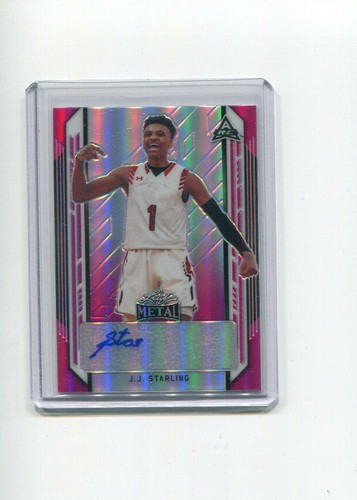 2021-22 Leaf Metal Autographs Pink Prismatic J.J. Starling Rookie Auto ...