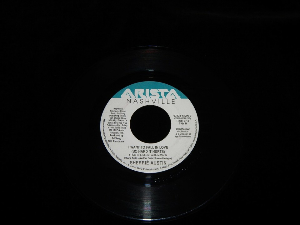 Vintage Record, SHERRIE AUSTIN: ONE SOLITARY TEAR, 45 rpm,1997,Country ...