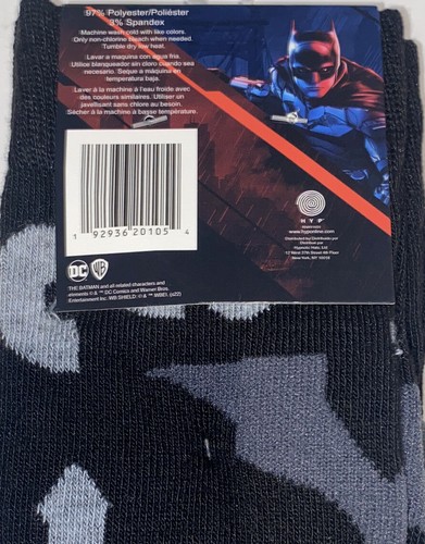 The Batman Crew Socks 2 Pair Men's 6-12 Black Gray w ? Riddler Dark ...