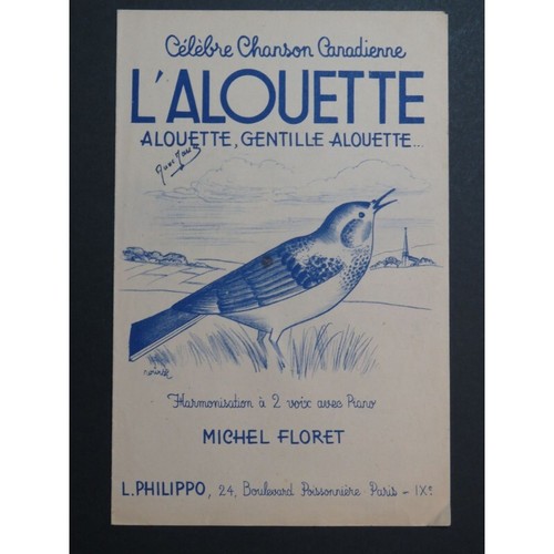 L'Alouette Chanson Canadienne Michel Floret Chant Piano | eBay