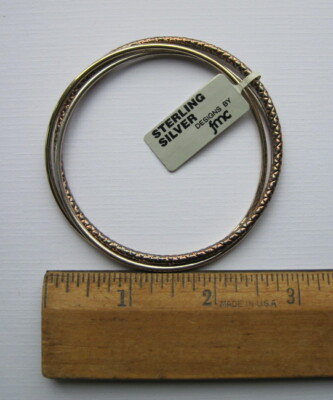 x3 Trio Bracelets Bangles, Sterling Silver .925 Jewelry, Designed by ...