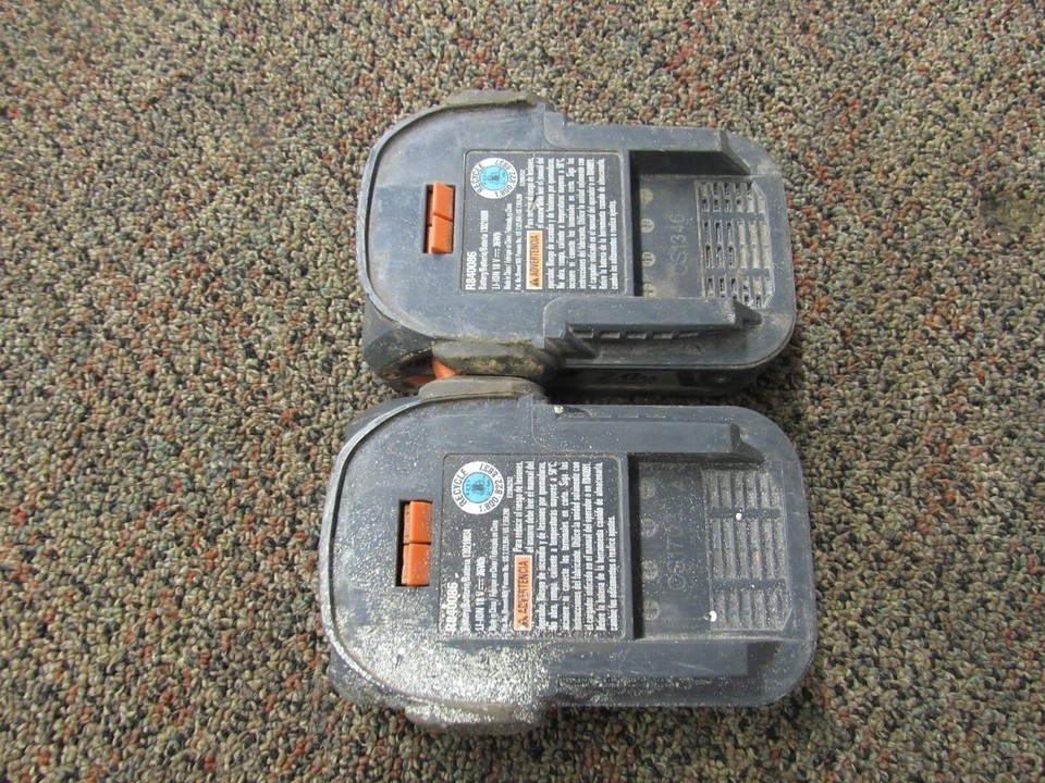 2 RIDGID RIGID 18v 18 VOLT HYPER LITHIUM 2Ah BATTERY PACKS BATTERIES ...