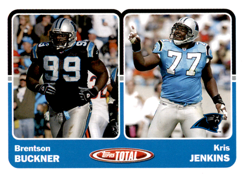 2003 Topps Total - #374 Kris Jenkins, Brentson Buckner Carolina ...