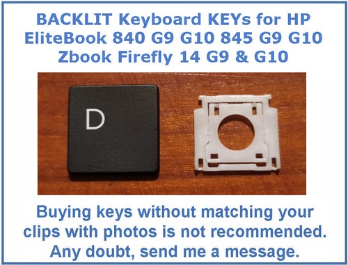 BACKLIT Keyboard KEY for HP EliteBook 840 845 & ZBook Firefly 14 G9 G10 ...