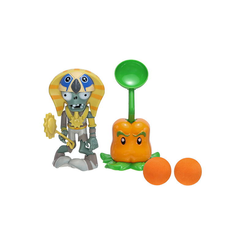 Plants Vs Zombies Peashooter Bucket Zombie Action Figures Kits Toys Kid ...