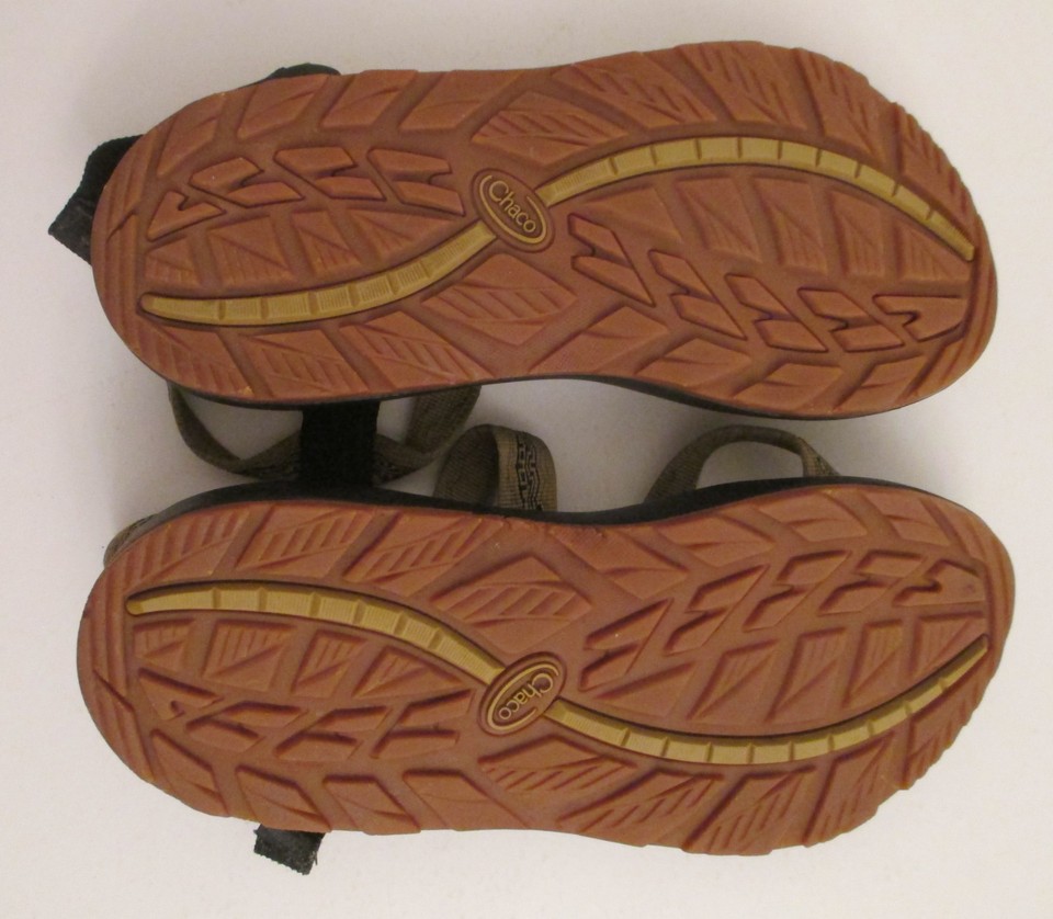 Chaco Z2 Adjustable Strap Sandal Toe Loop Men 9 Tri Boa Gold Brown Tan ...