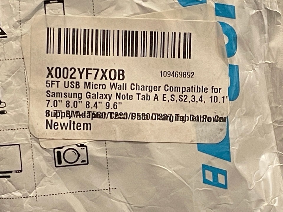 5 foot USB Micro Wall Charger for Samsung Galaxy Notebook Tablet | eBay