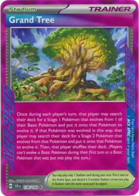 Holo Grand Tree 136/142 ACE SPEC Rare Stellar Crown Pokemon TCG | eBay