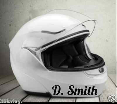 2x Personalised Name Motorbike Motorcycle Crash Helmet Stickers Custom ...