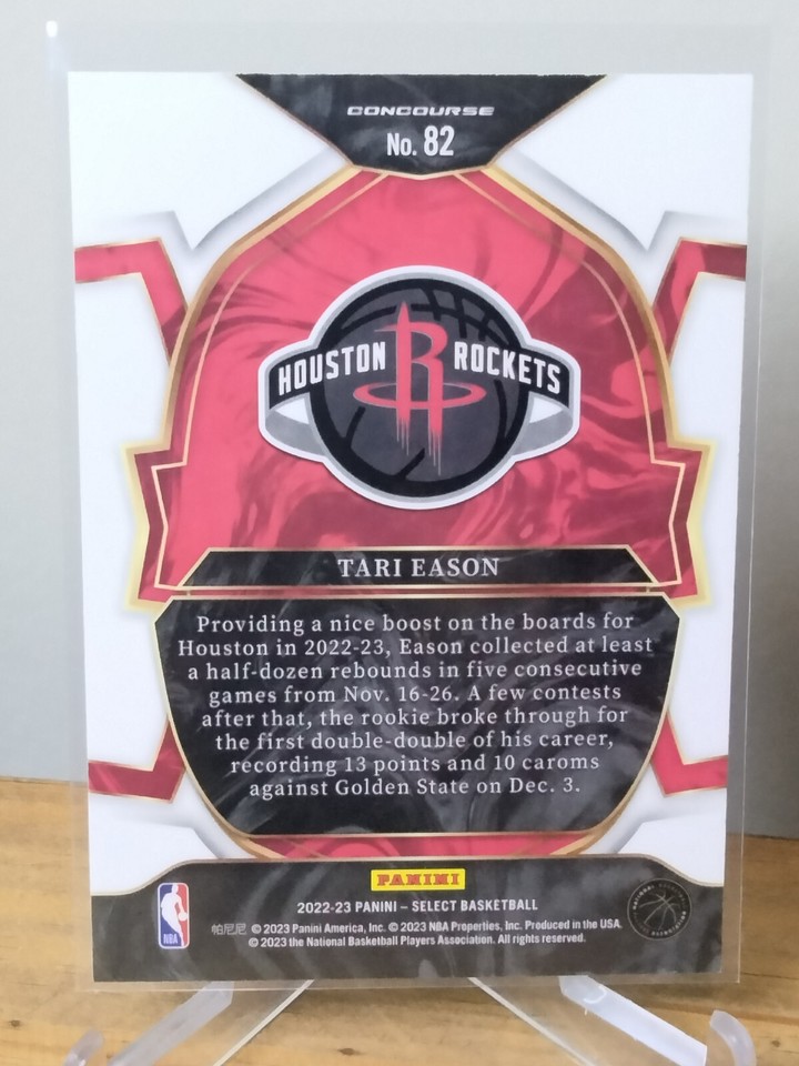 TARI EASON 2022-23 Panini SELECT Concourse ROOKIE CARD #82 Houston ...