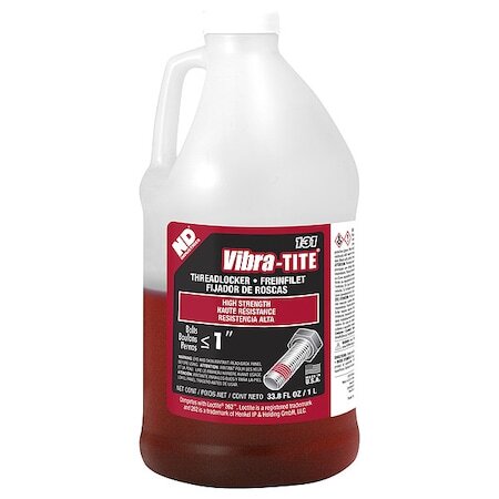 Vibra-Tite 13100 Threadlocker, Vibra-Tite 131, Red, High Strength ...