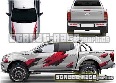 Rally raid 019B Fits Nissan Navara motorsport decals grunge graphics ...