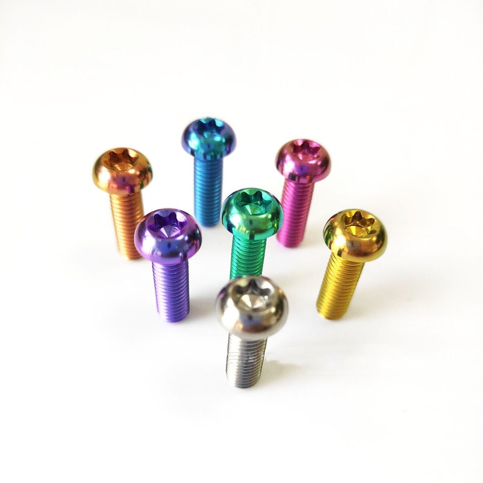 Titanium Bolts M6x10 15 20 25 30 35 Button Head Torx Screw for Body Fix ...