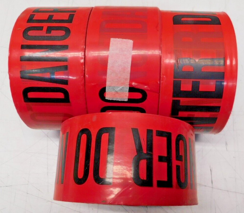 Red DANGER DO NOT ENTER Tape 3 inch x 1000 feet Harzard/Caution Tape 4 ...