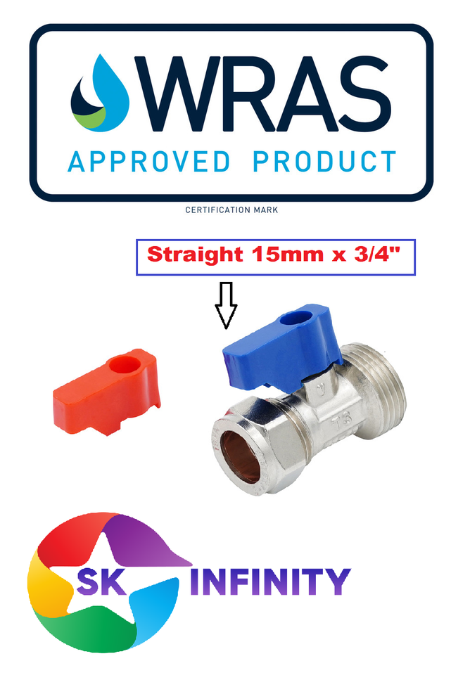 WASHING MACHINE DISHWASHER APPLIANCE ISOLATION VALVE HOT & COLD WATER ...