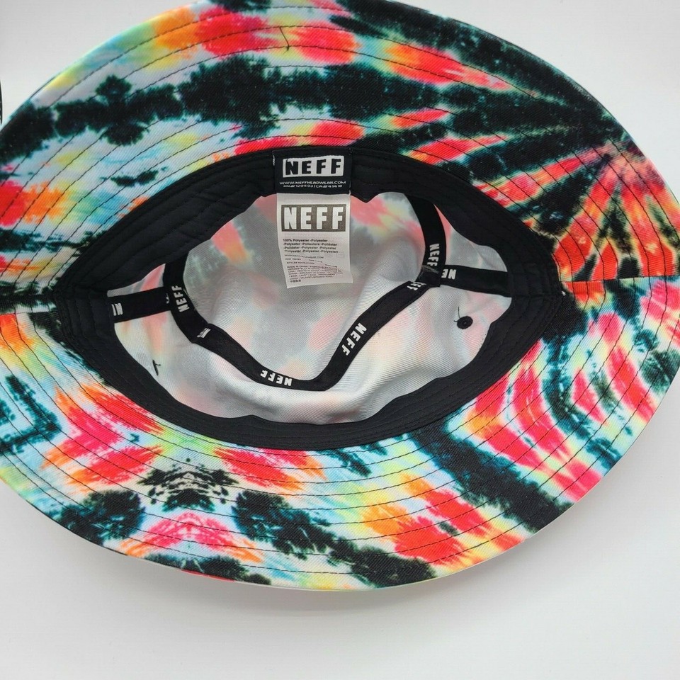 Neff Bucket Hat Boonie Cap Bright Summer Tie Dye Outdoor Hiking Beach ...