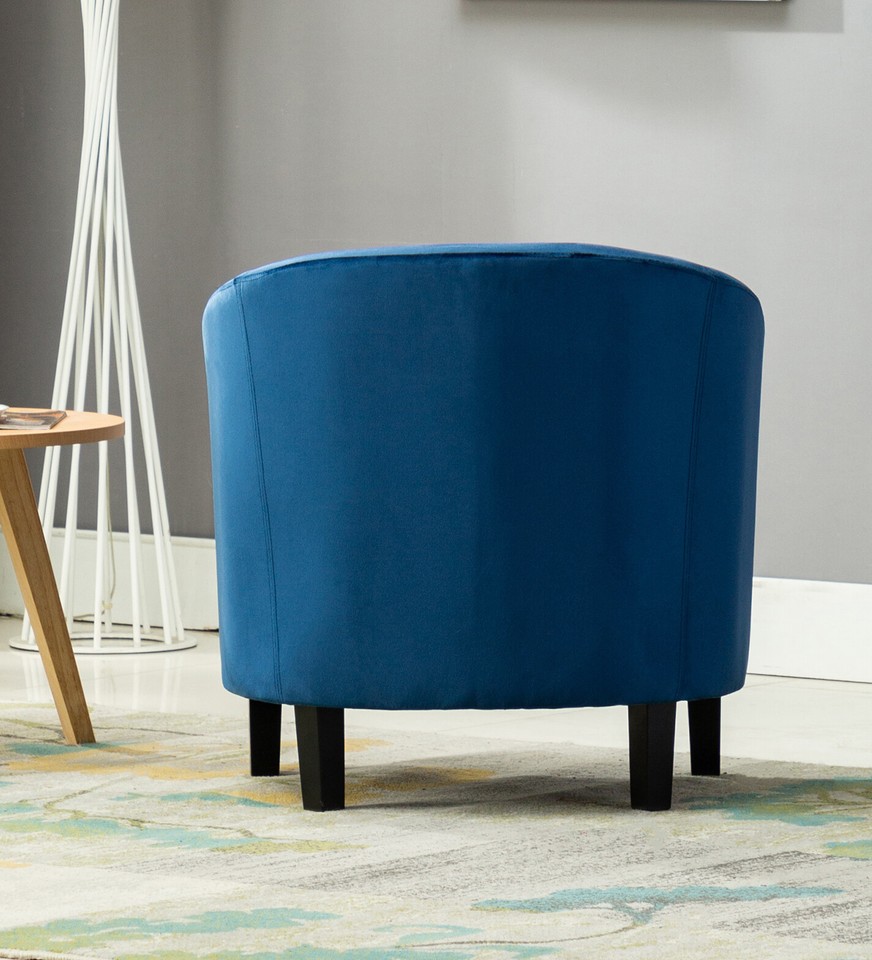 MCC® Velvet Fabric Tub Chair Armchair Club Chair for Dining Living Room ...