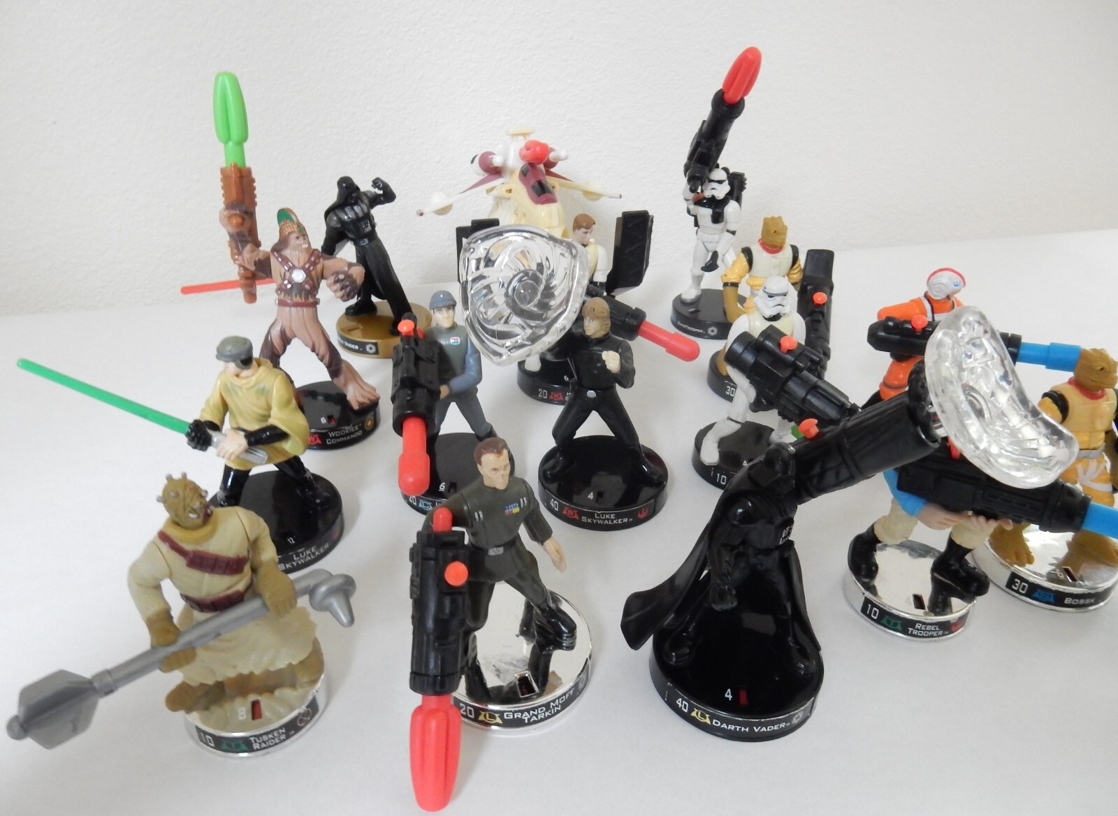 2005 Hasbro Star Wars Attacktix Lot ~16 Figures~ inc. Chromes & Darth ...