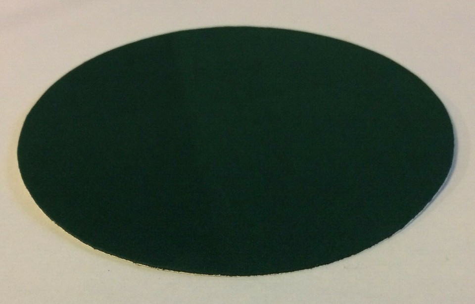 New 5" Round Green Felt Pad W/ Adhesive Back For Lamp Bases, Vases, Etc ...