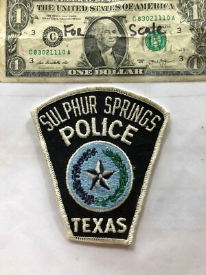 Sulphur Springs Texas Police Patch un-sewn in Great Shape | eBay