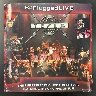 TESLA Rare VINTAGE 2001 PROMO TRADE AD Poster for Replugged Live 14x14 ...