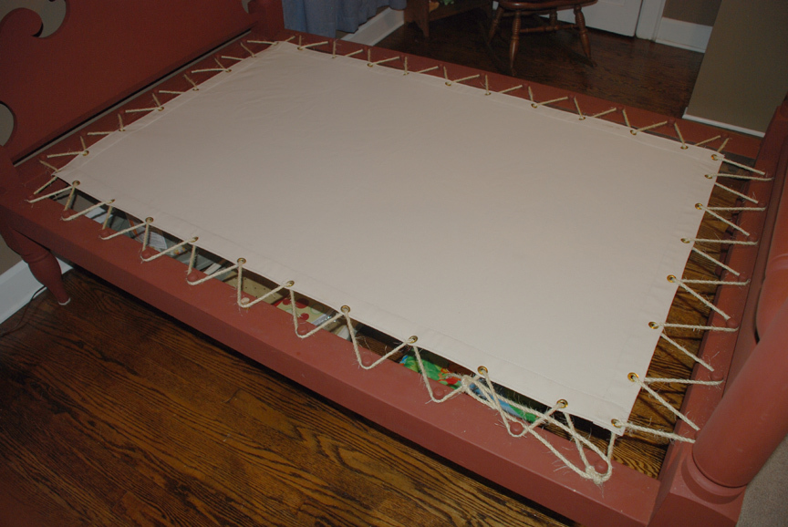 Custom Made Canvas Sacking Bottom for Rope or Peg Bed - Rope Bed ...
