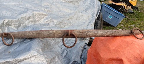 Rare Large 42 inch Antique Wood & Iron Single Tree Mule Team Horse Oxen ...