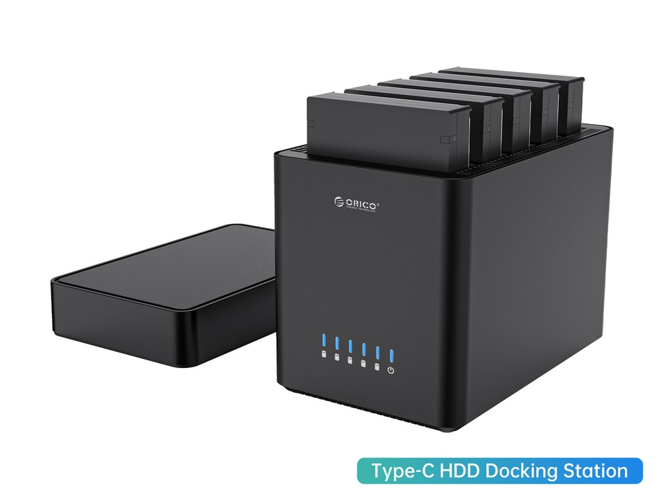 ORICO 5 Bay Hard Drive Enclosure USB3.0/Type-C 3.5'' HDD Docking ...