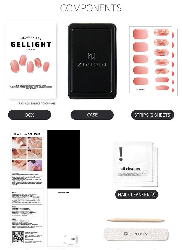 Zinipin GELLIGHT Semi Cured Gel Nail Strips KIT - Primerose CB00045 | eBay